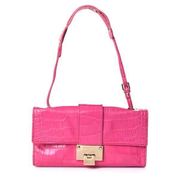 Bags | Barbie Pink Crocodile Jimmy Choo Purse | Poshmark